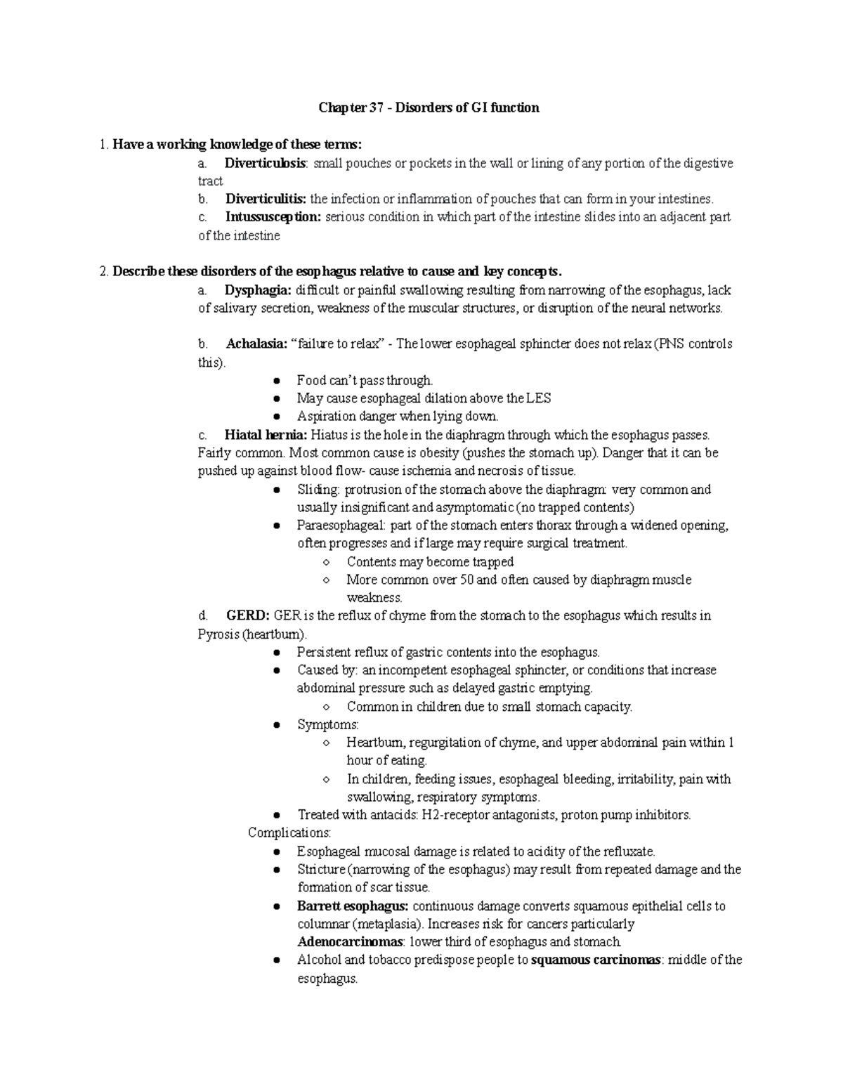 Patho Unit 4 Lectures Notes and Learning Objectives - Chapter 37 ...