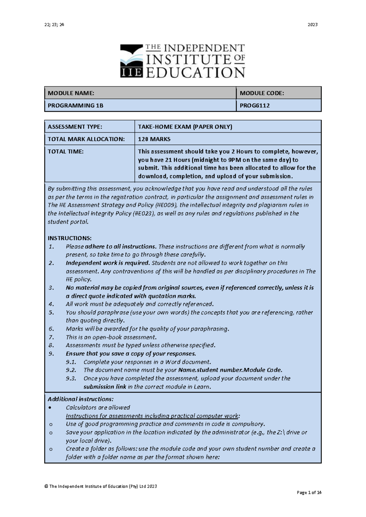 PROG6112Ea THE - Please give as much additional information as possible Explain the question ...