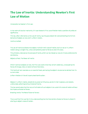 50 Physics Based Questions on Newton's Laws of Motion with Answer quiz, Exam, Assignment ...