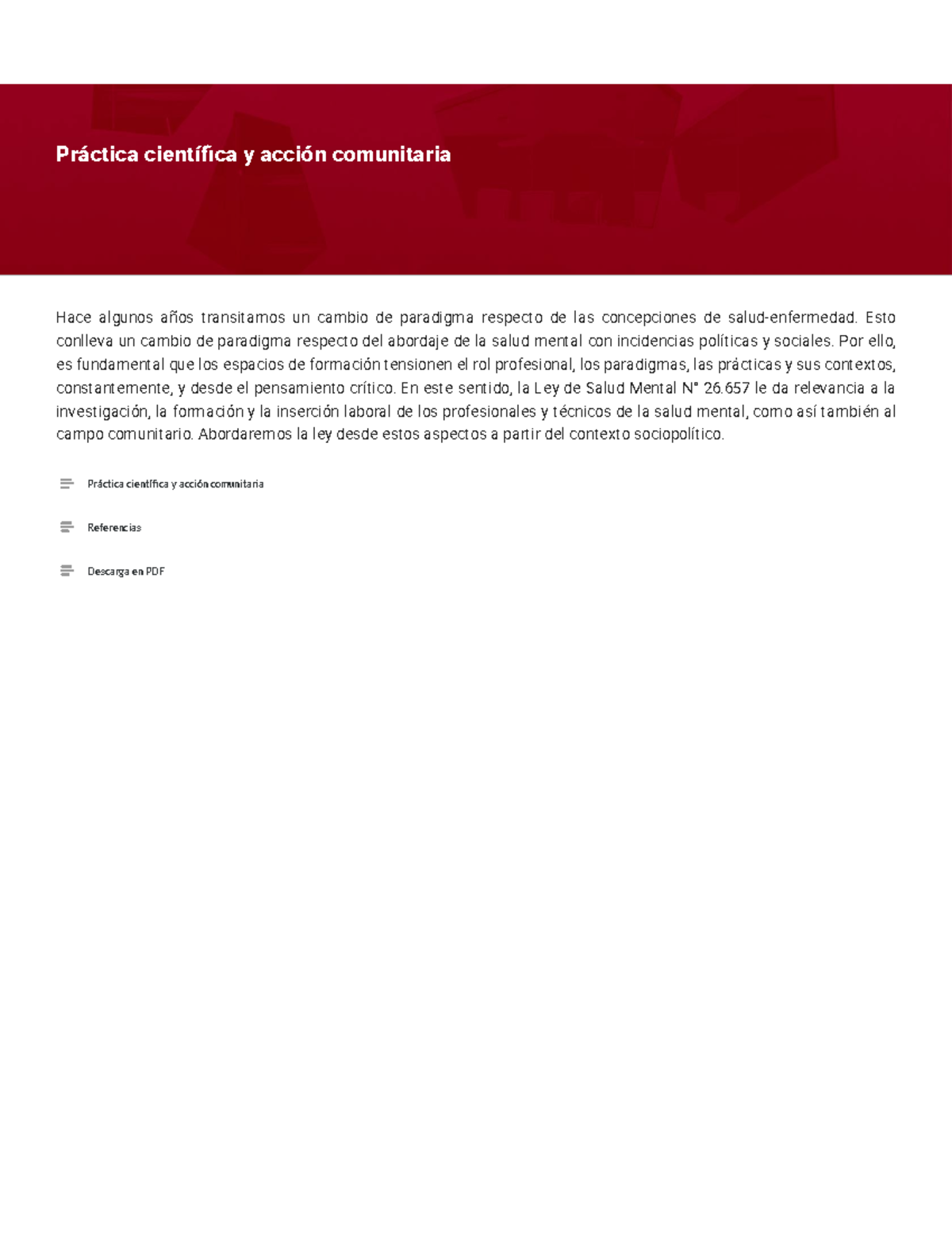 Módulo 4 - Lectura 3 - Estrategias de Intervención Comunitaria - Hace algunos años transitamos ...