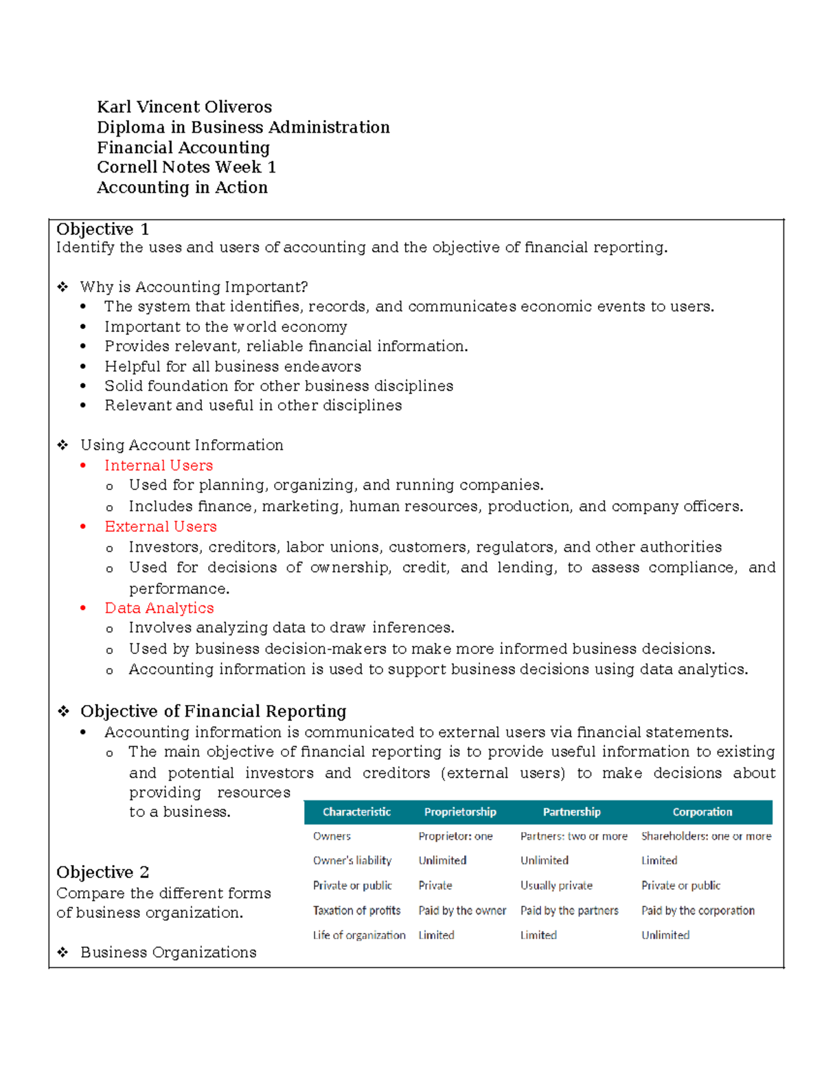 Cornell Notes #1 (Accounting in Action) - Karl Vincent Oliveros Diploma ...
