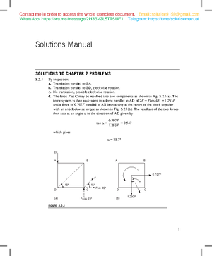 Sample - Solution Manual for Structural Analysis 6th SI by Aslam ...