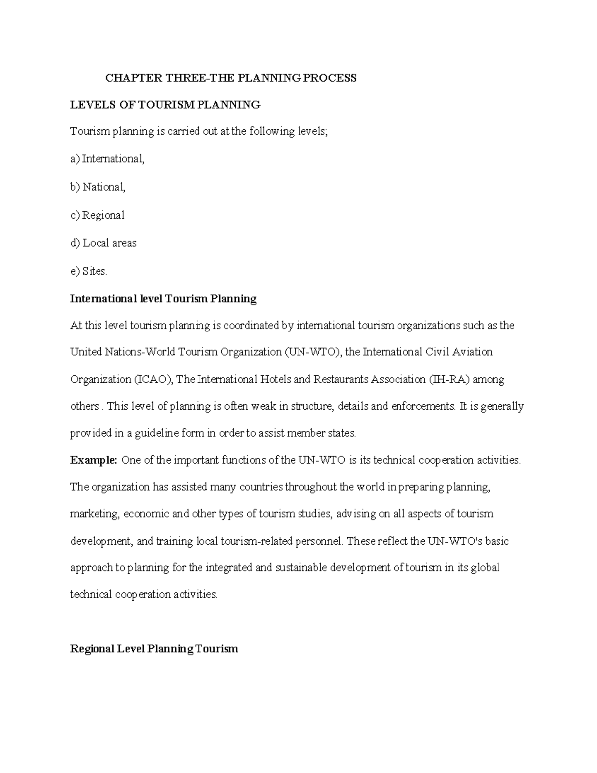 BTM 3128-1 Chapter three - CHAPTER THREE-THE PLANNING PROCESS LEVELS OF ...