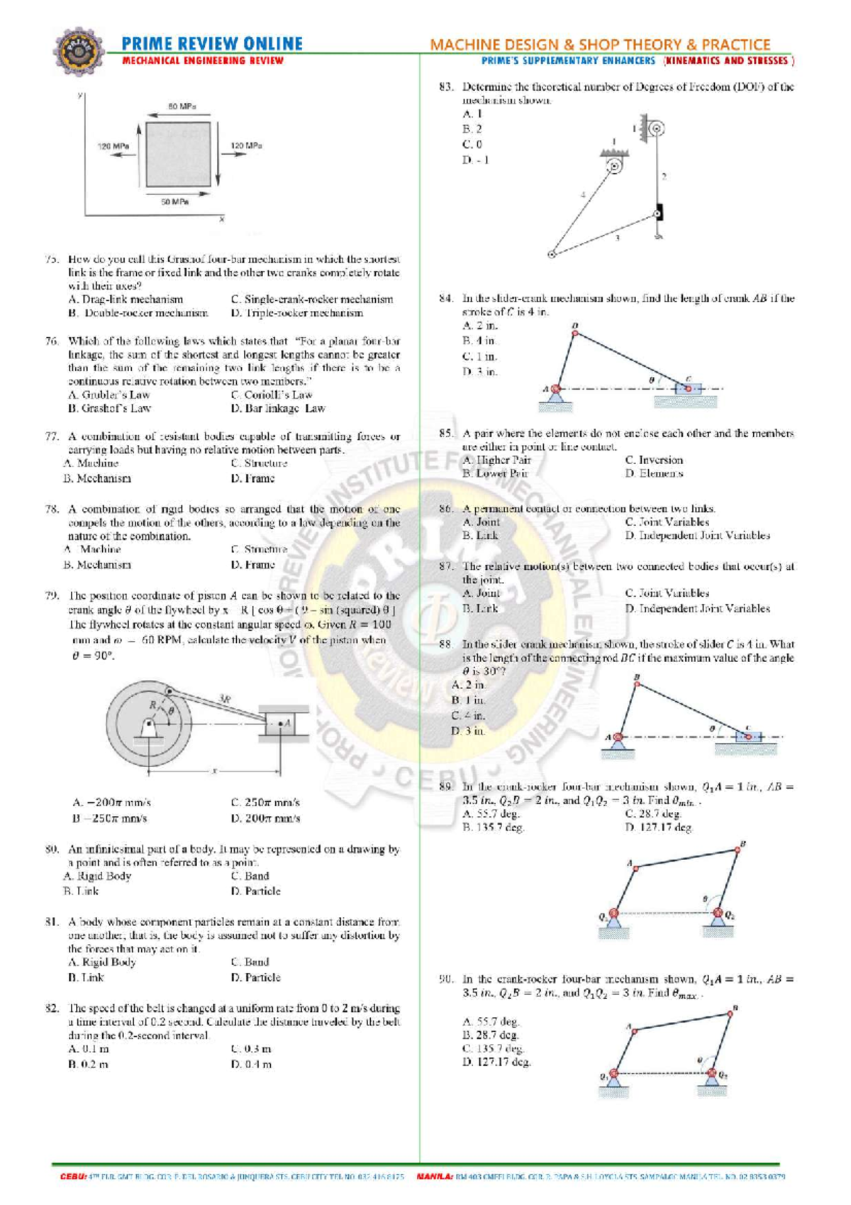 Module 24 page 4 - Review - PRIME REVIEW ONLINE MACHINE DESIGN SHOP ...