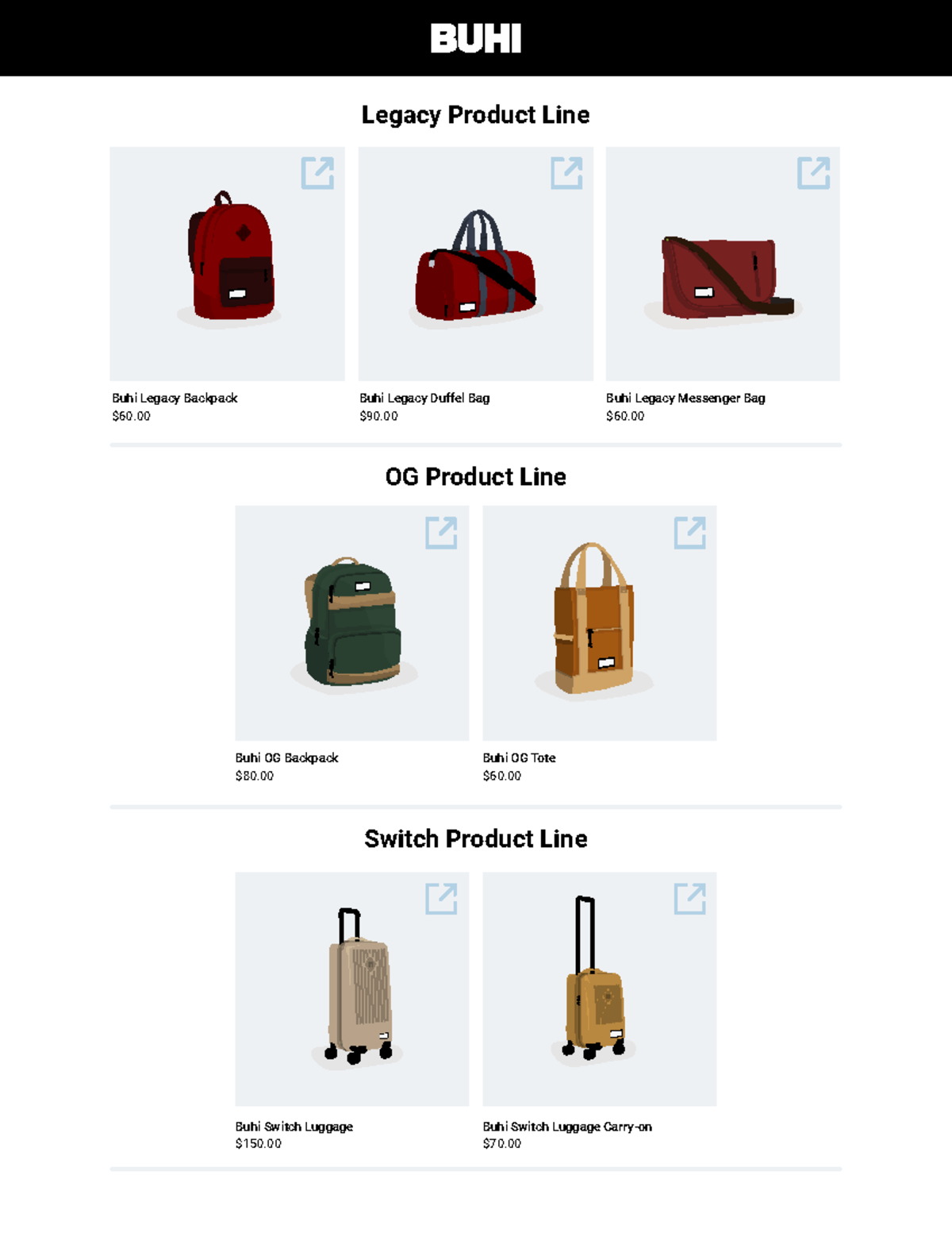 Mock Landing Pages Mimic Pro - MKTG 325 - Buhi Legacy Backpack Buhi Legacy Duffel Bag Buhi OG ...