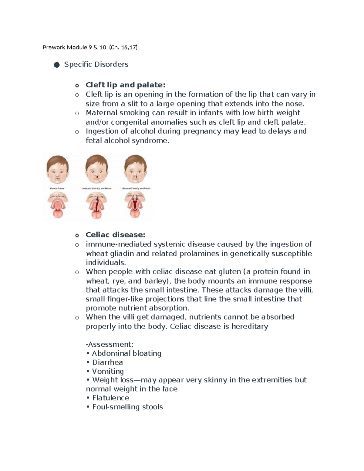 Prework Module 9 & 10 - Prework Module 9 & 10 (Ch. 16,17) Specific ...
