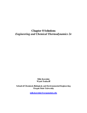 Sm-ch-9 - Chapter 9 Solutions Engineering and Chemical Thermodynamics ...