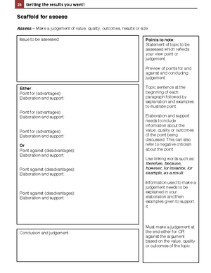 Writing Scaffold - Analyse - Getting the results you want! 25 Scaffold ...