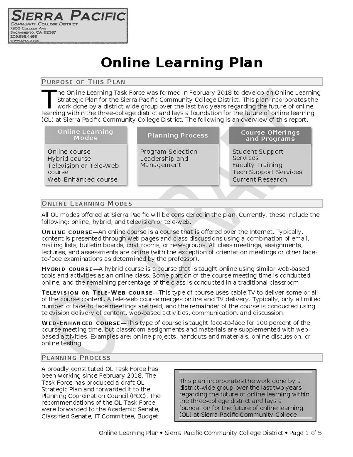 Ella.Simon-Online Learning-08 - Online Learning Plan PU R P O S E O F T ...