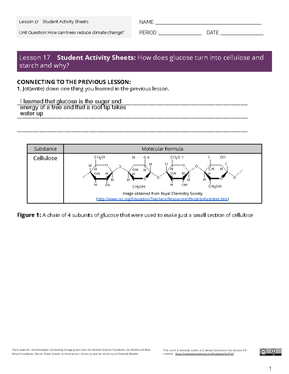 Edited - Reading for lesson 17 - Lesson 17 Student Activity Sheets NAME: - Studocu