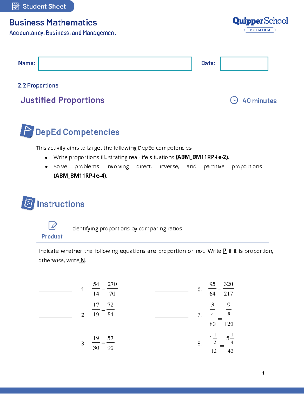 BM SS 11 Q1 0202 - Business math - Accountancy, Business, and ...