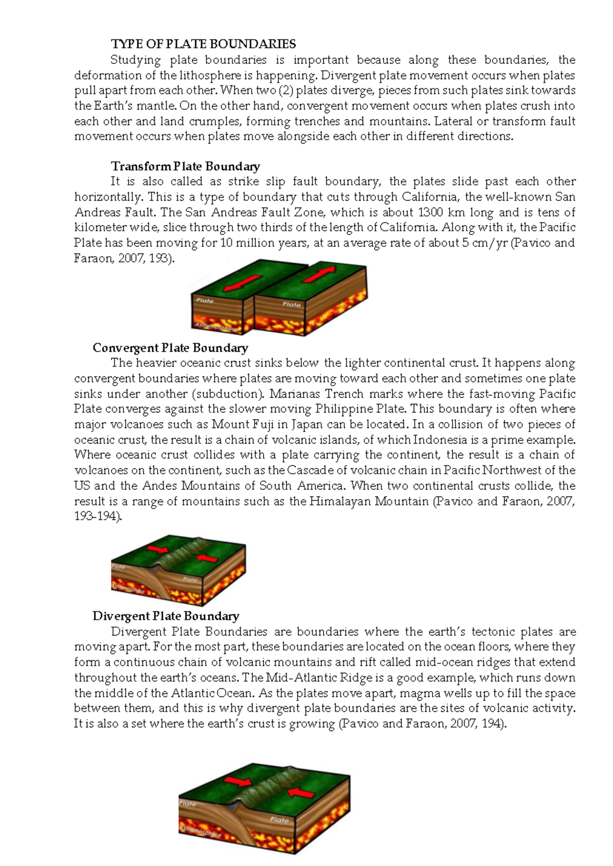 Types of plate boundaries - TYPE OF PLATE BOUNDARIES Studying plate ...