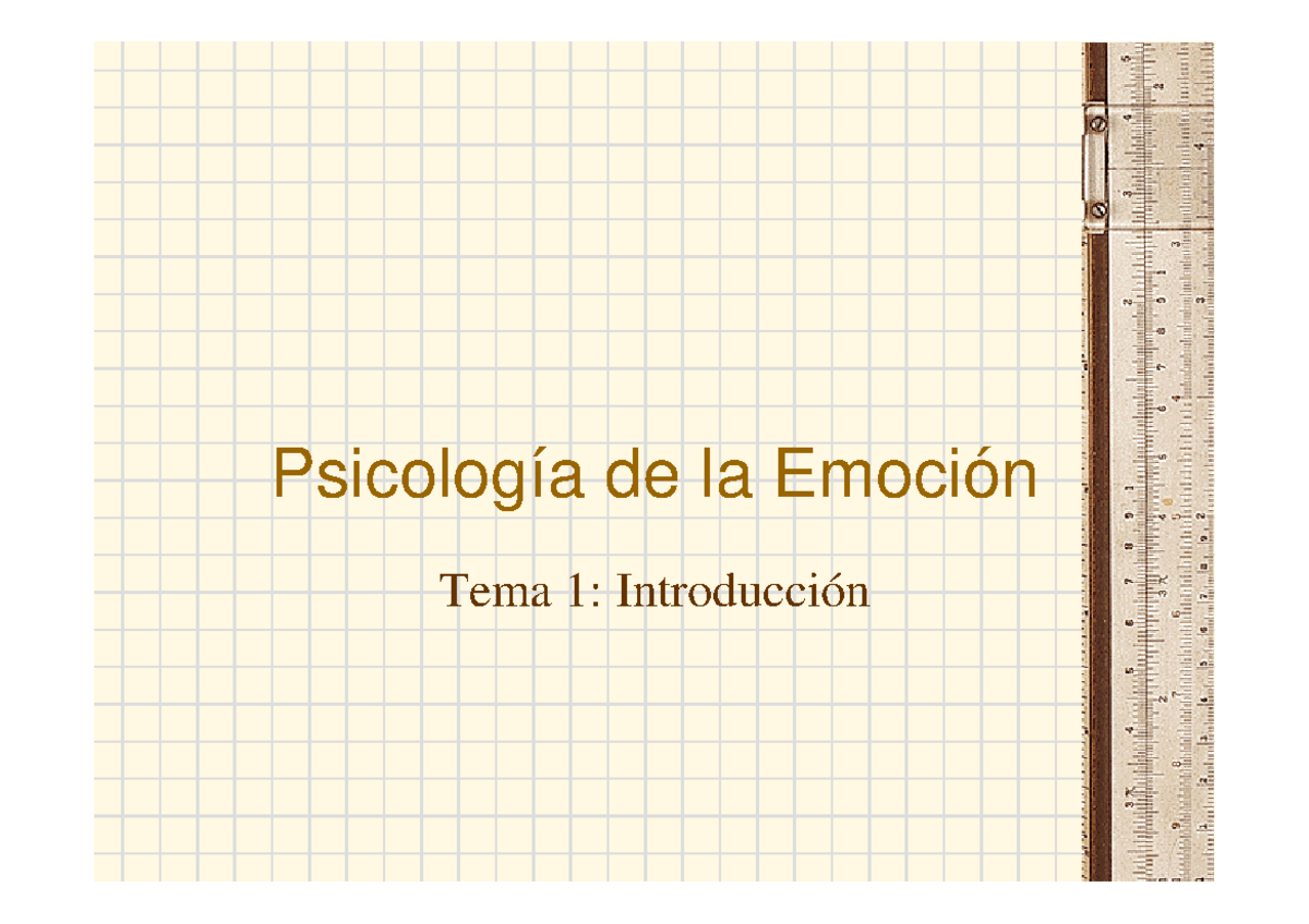 Tema 1psicologia Emocion Psicología De La Emoción Tema 1