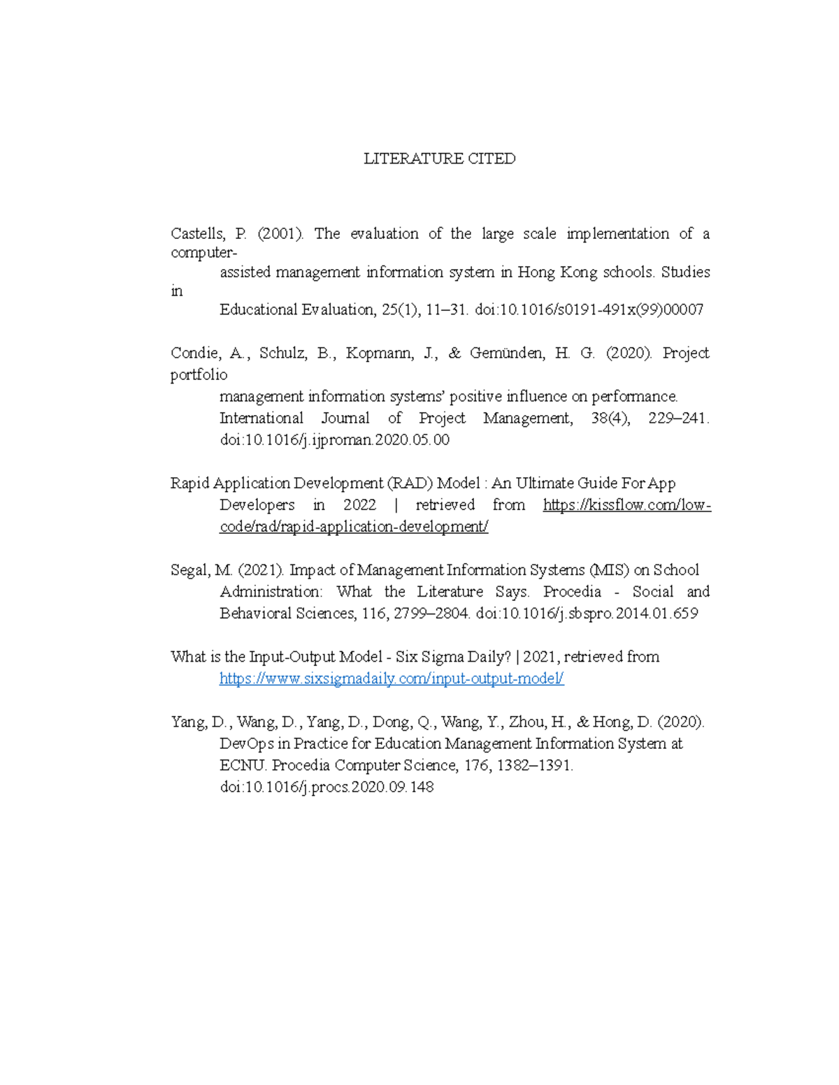 OK- G. 40 Literature Cited - 40 LITERATURE CITED Castells, P. (2001 ...