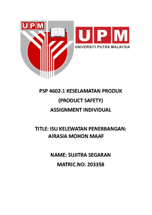 PSP3301 - Assignment 12 New - PSP 3301 HOUSEHOLD FINANCIAL MANAGEMENT ASSIGNMENT 12 ‘Decision in ...