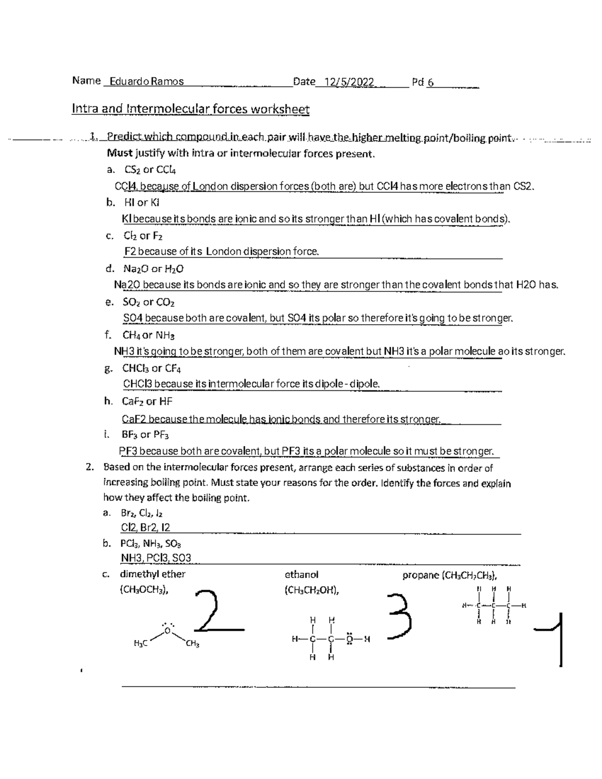 Kami Export - Forces WS 2 - Name Date Intra and Intermolecular forces ...