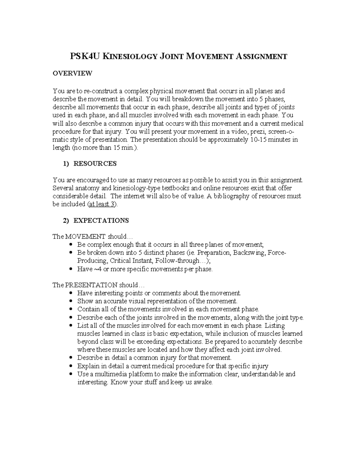 Synovial joint anatomical movement assignment online - PSK4U ...