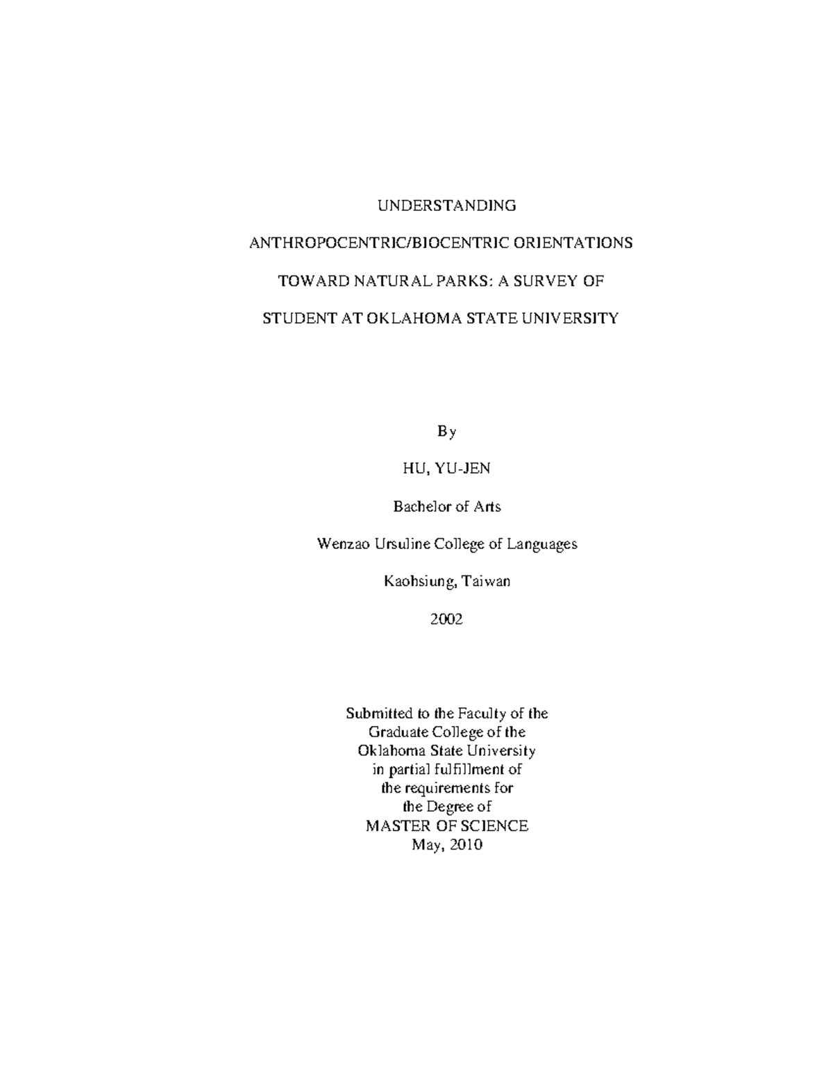 215271933 - UNDERSTANDING ANTHROPOCENTRIC/BIOCENTRIC ORIENTATIONS ...