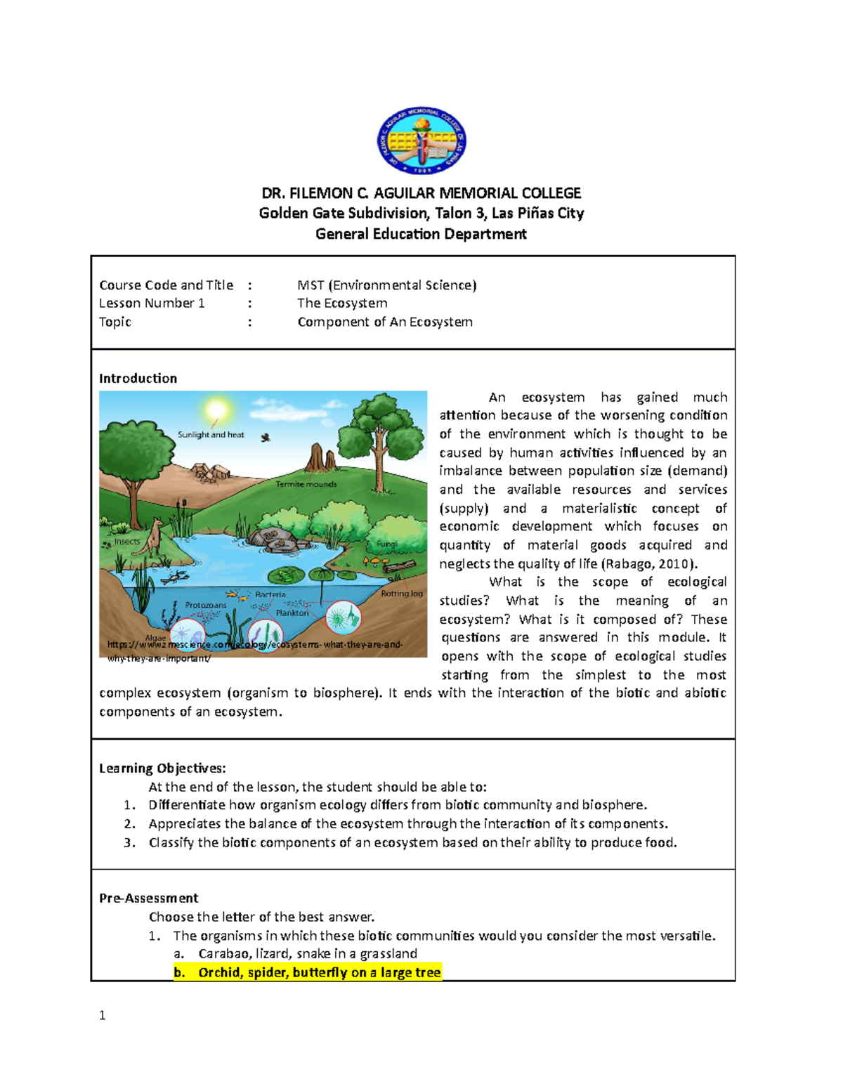 1Module in Environmental Science - zmescience/ecology/ecosystems-what ...