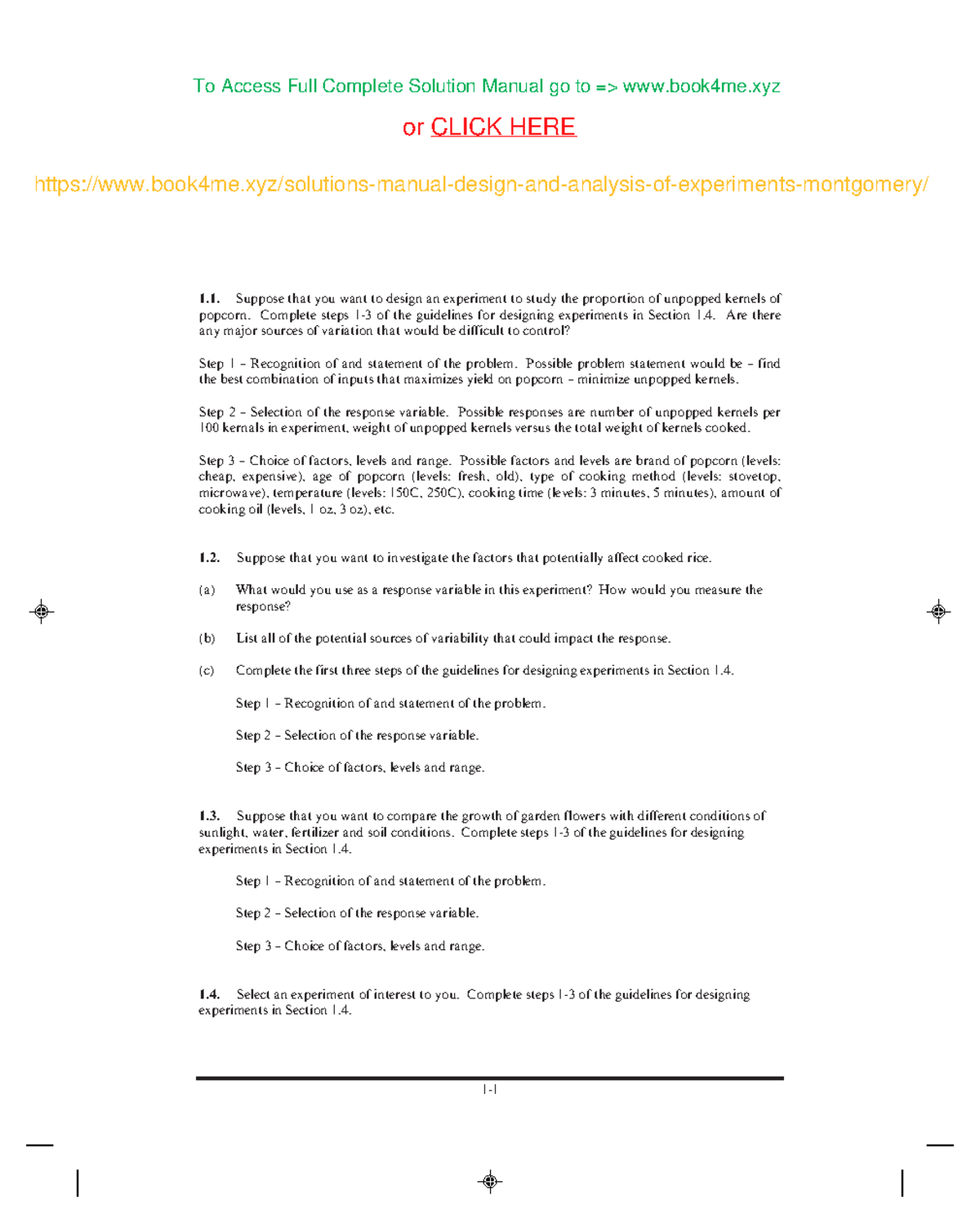 025500125 - 503 S2 Experimental Engineering Methods - 1. Suppose that ...