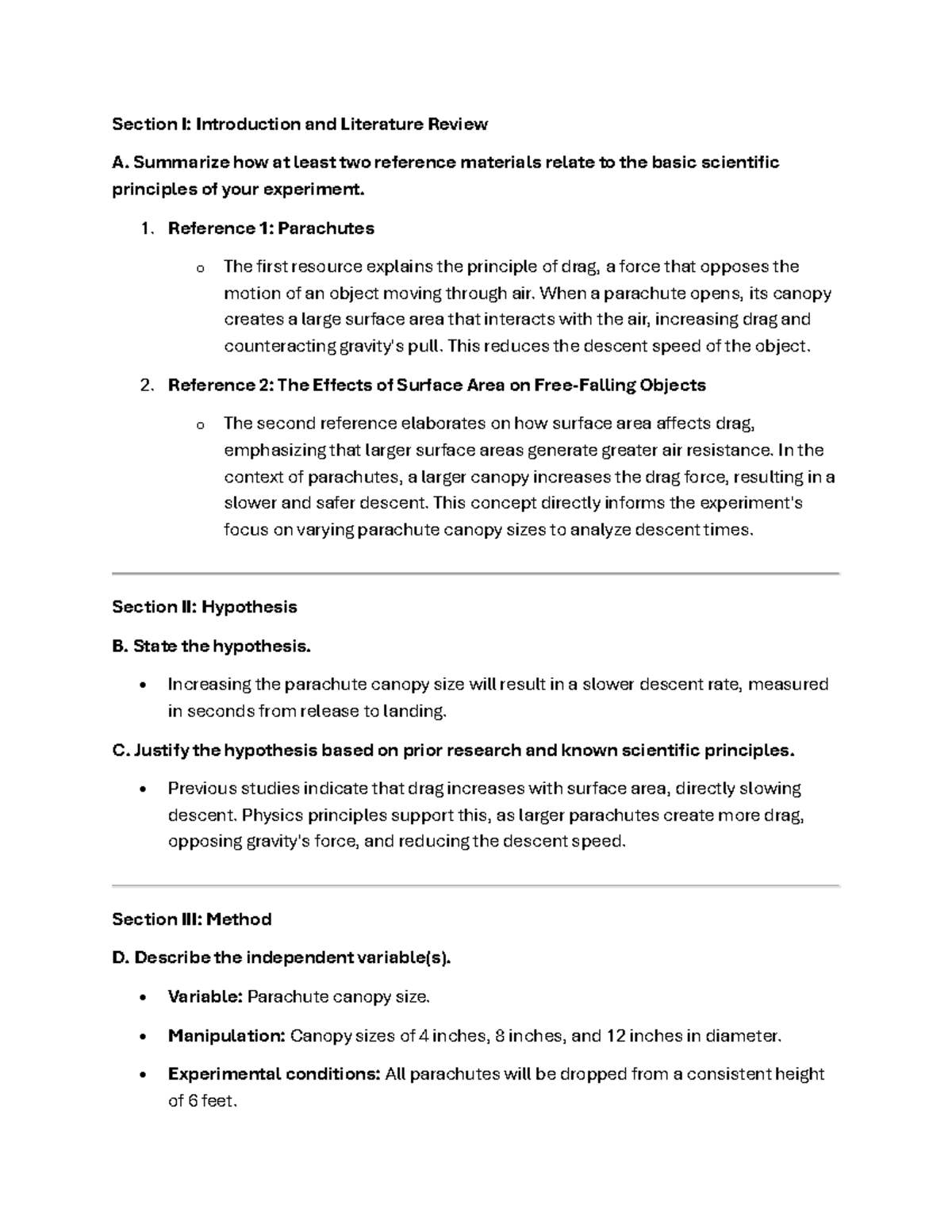 Notes and helpful info - Section I: Introduction and Literature Review ...