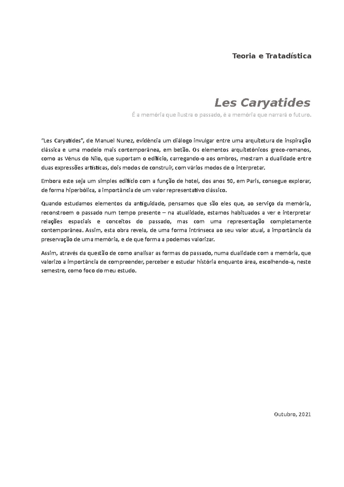 Uma obra de Nunez - Seminário I - UMinho - Studocu