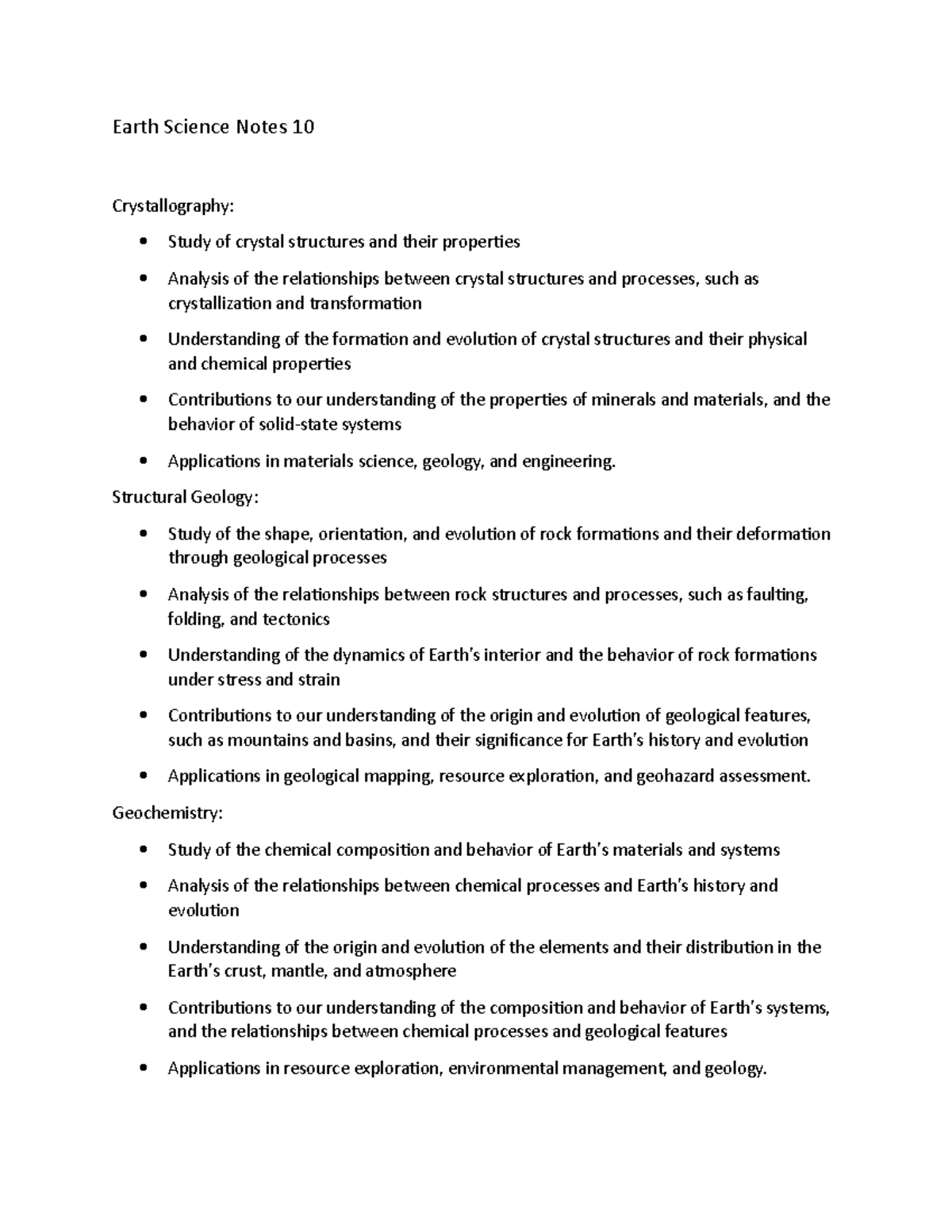 Earth Science Notes 10 - Structural Geology: Study of the shape ...