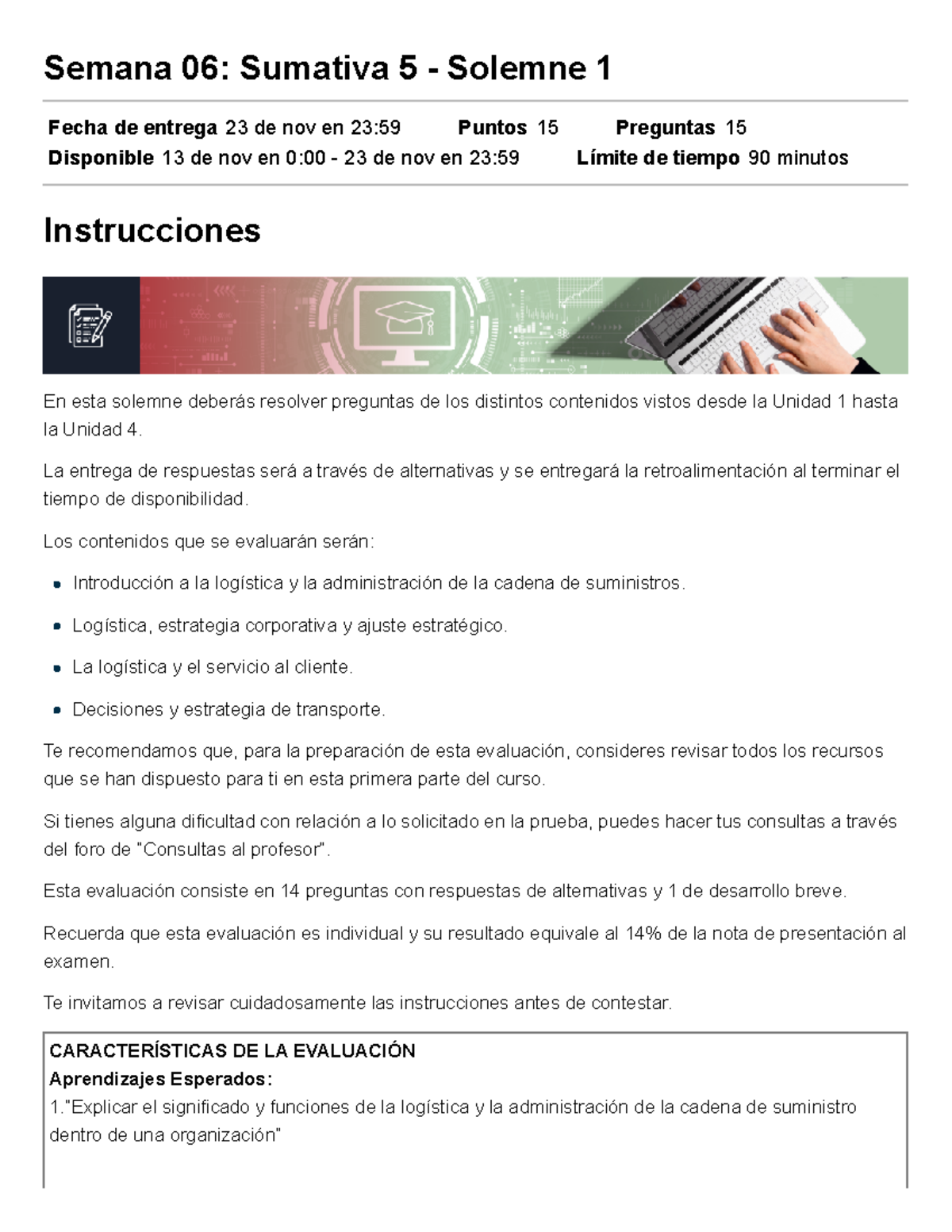 Semana 06 Sumativa 5 - Solemne 1 202325.2944 Gestión Logística - Semana 06: Sumativa 5 - Solemne ...