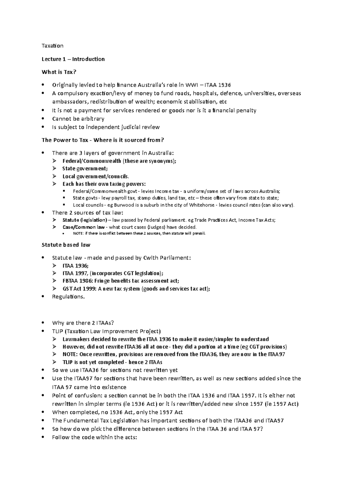 caf-taxation-notes-tri-1-2020-taxation-lecture-1-introduction