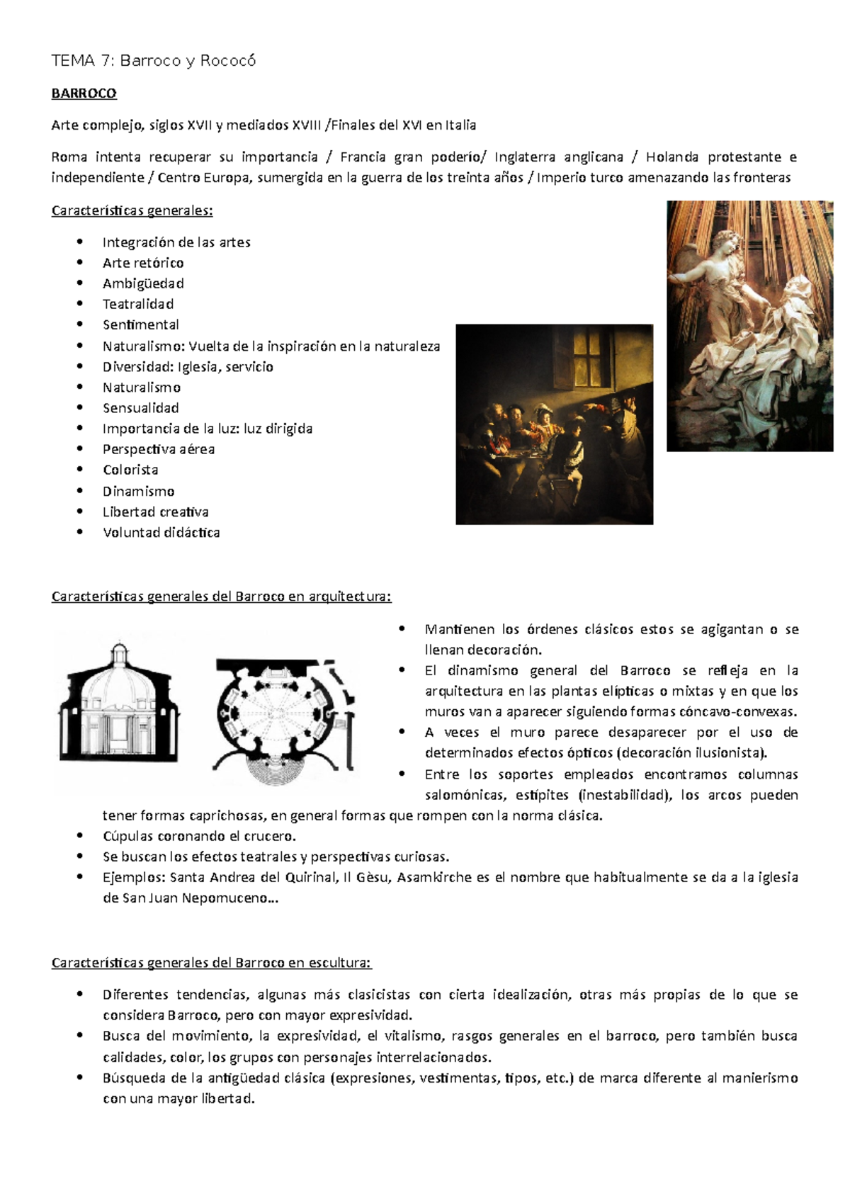 Historia de los Estilos Artisticos Tema 7. Barroco y Rococó - TEMA 7 ...