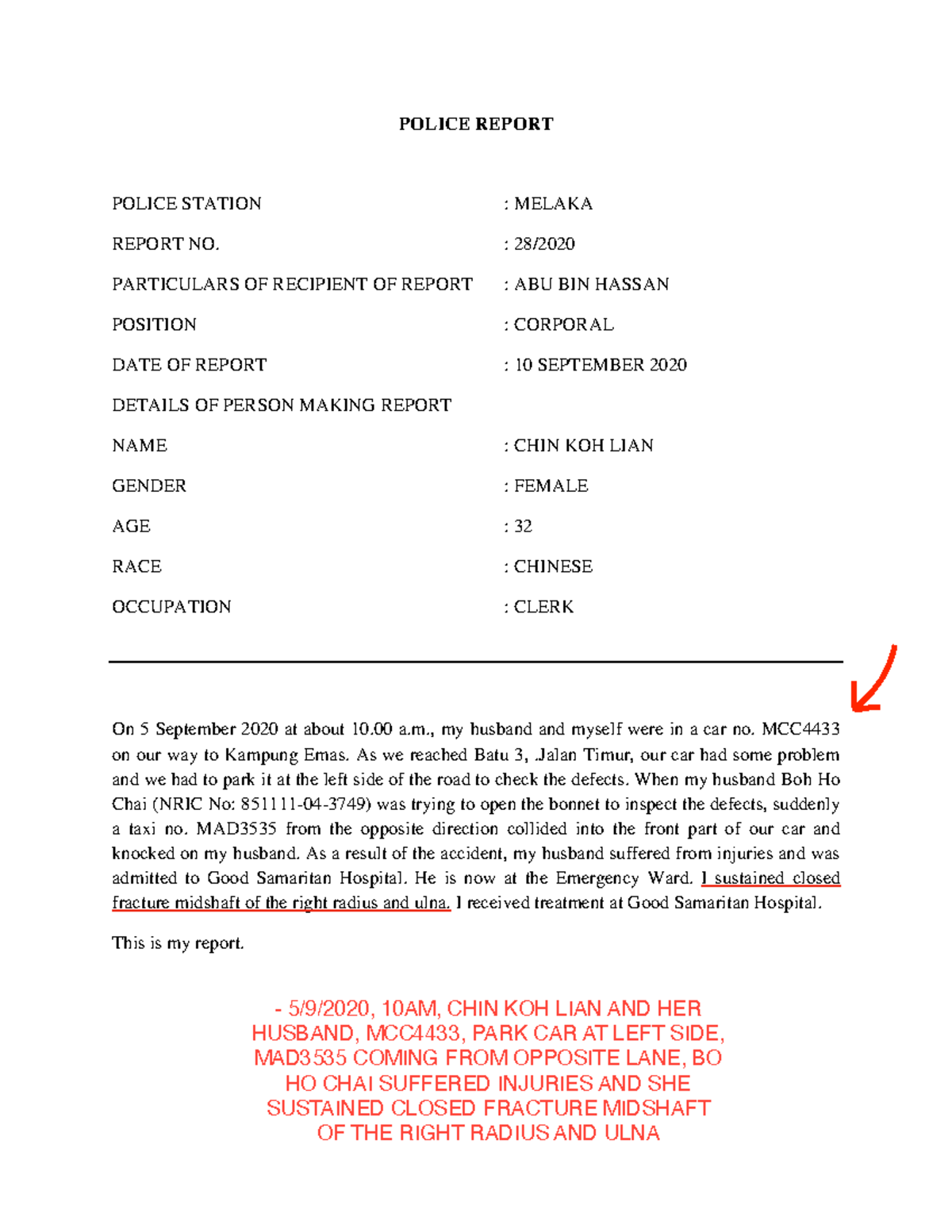 PROJECT 2021 OF ASSIGMENT - POLICE REPORT POLICE STATION : MELAKA ...