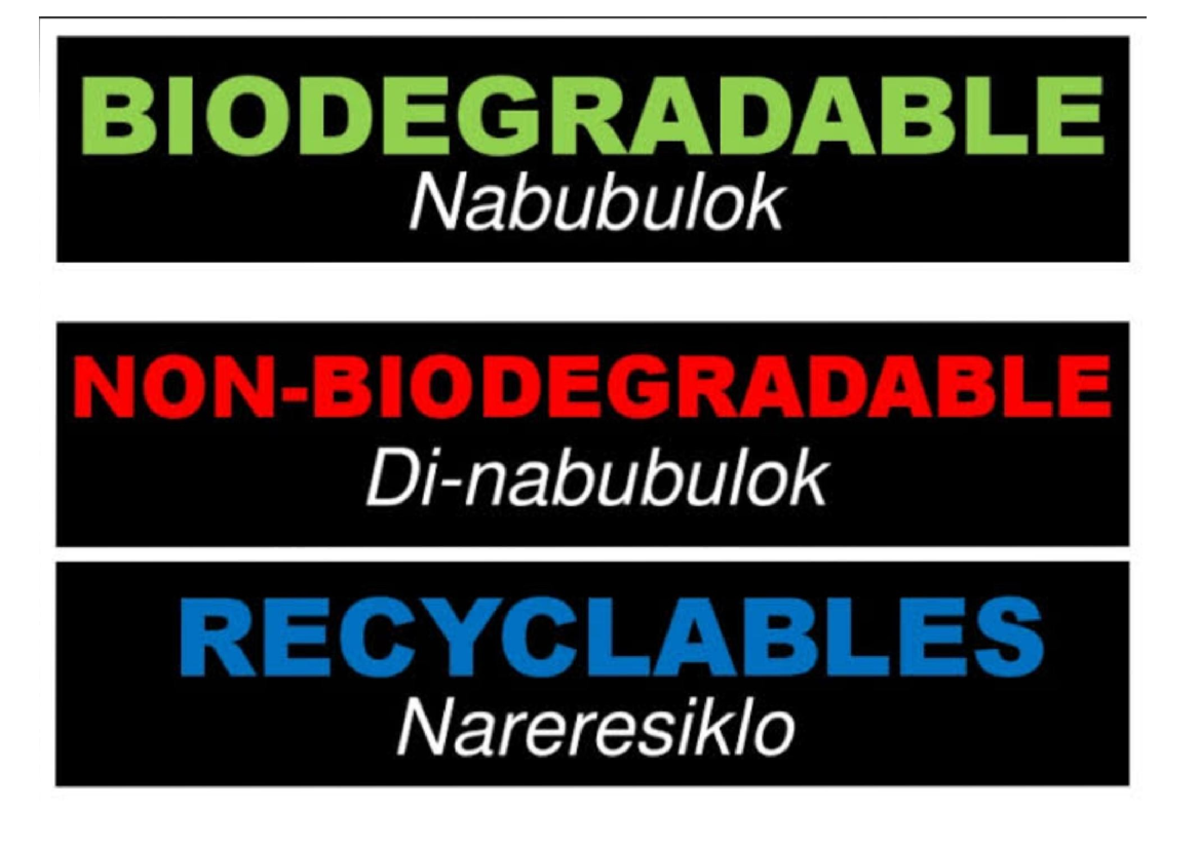 Trash bin labels - Technical Vocational Livelihood - Studocu