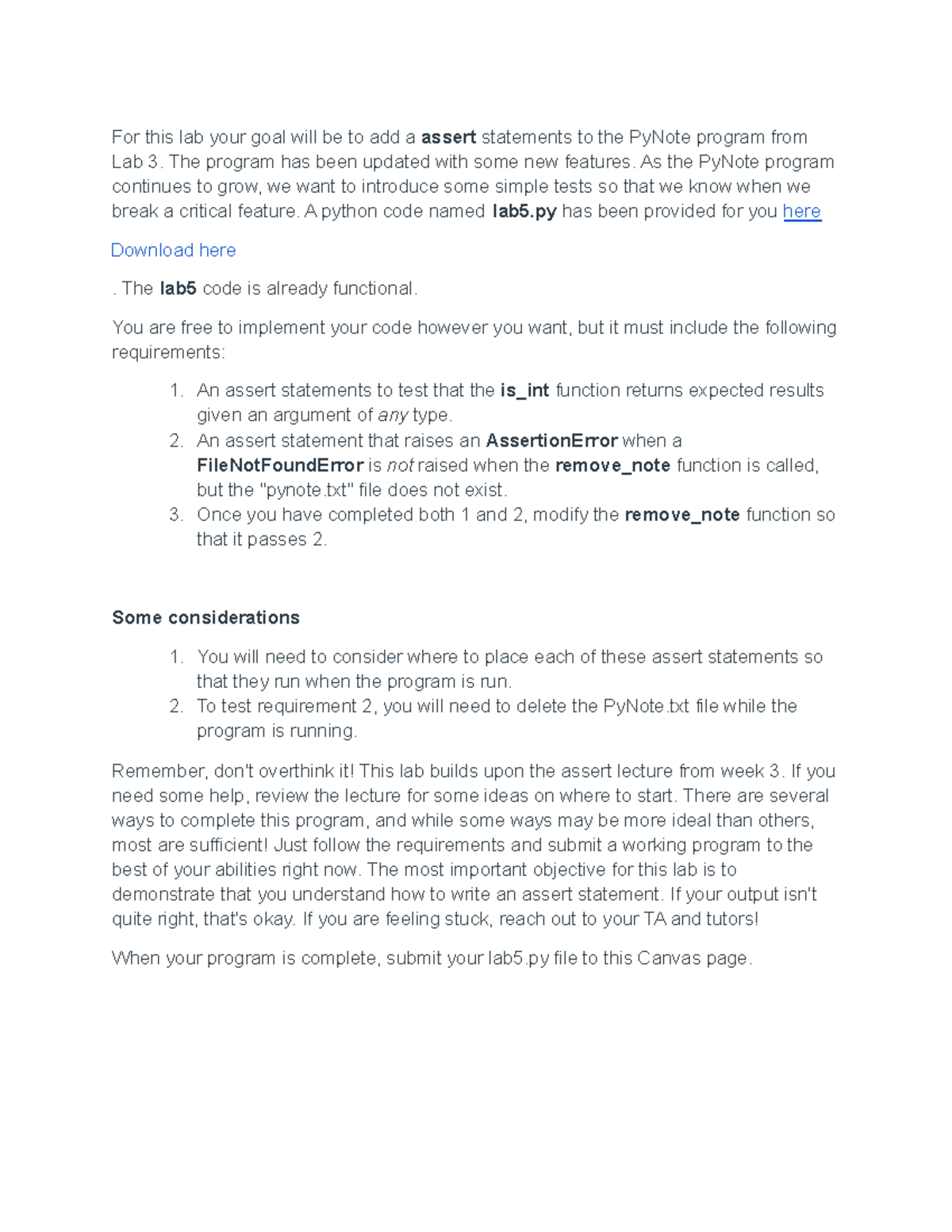 Lab5 ics 32 - Lab 5 - ICS 32 - For this lab your goal will be to add a ...