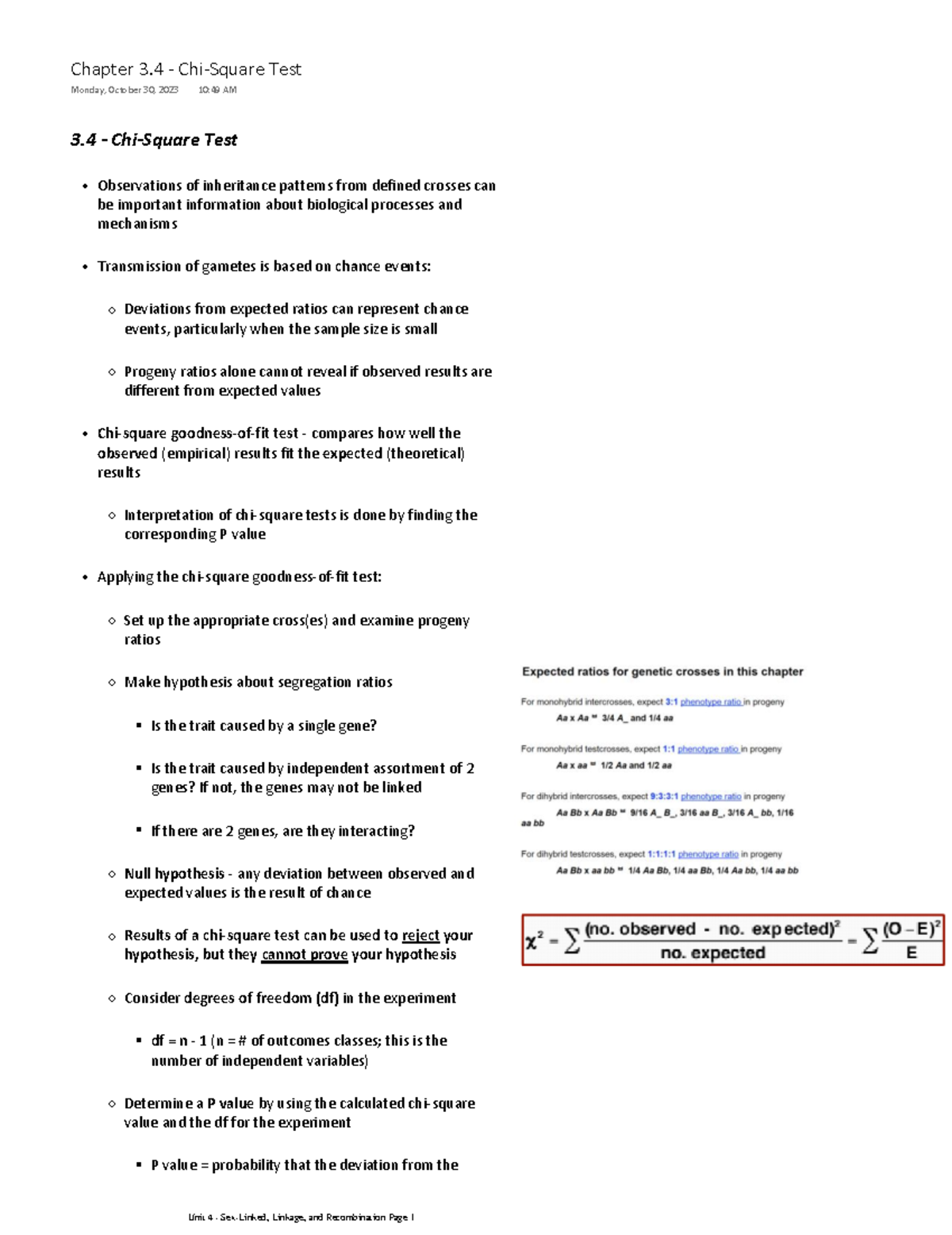 Chapter 3.4 - Chi-Square Test - 3 - Chi-Square Test Observations of ...