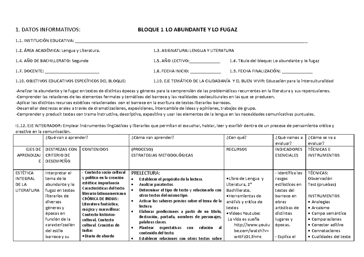 2do bachillerato - frtyjuk,jhgfd - 1. DATOS INFORMATIVOS: BLOQUE 1 LO ...