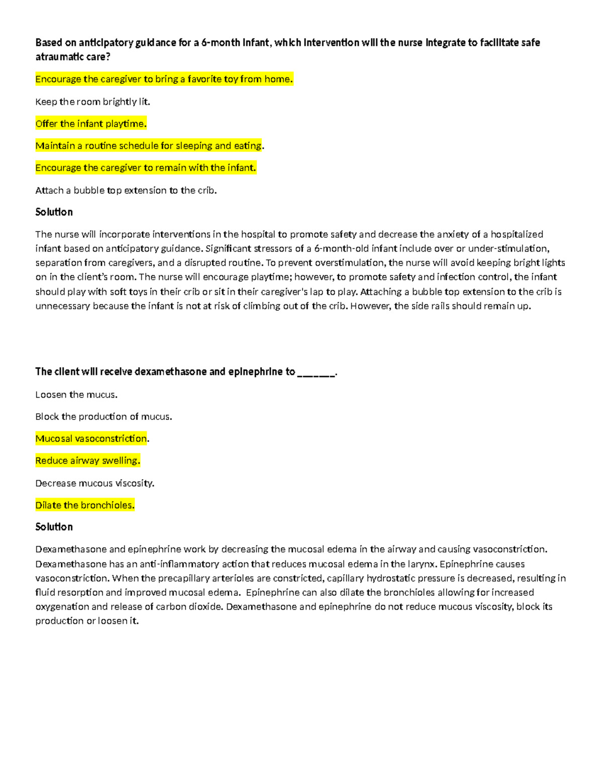 Module 9 NSG222 Nclex PEDS Case Study 1 - Based on anticipatory ...