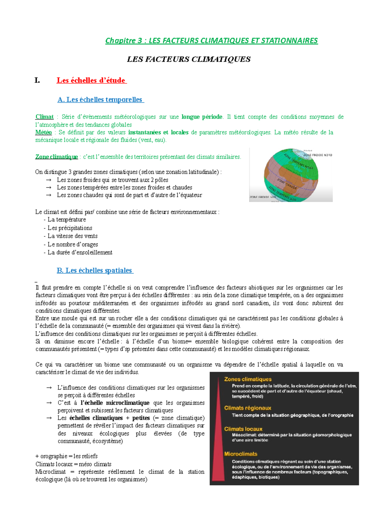 3. Les facteurs climatiques - Chapitre 3 : LES FACTEURS CLIMATIQUES ET ...