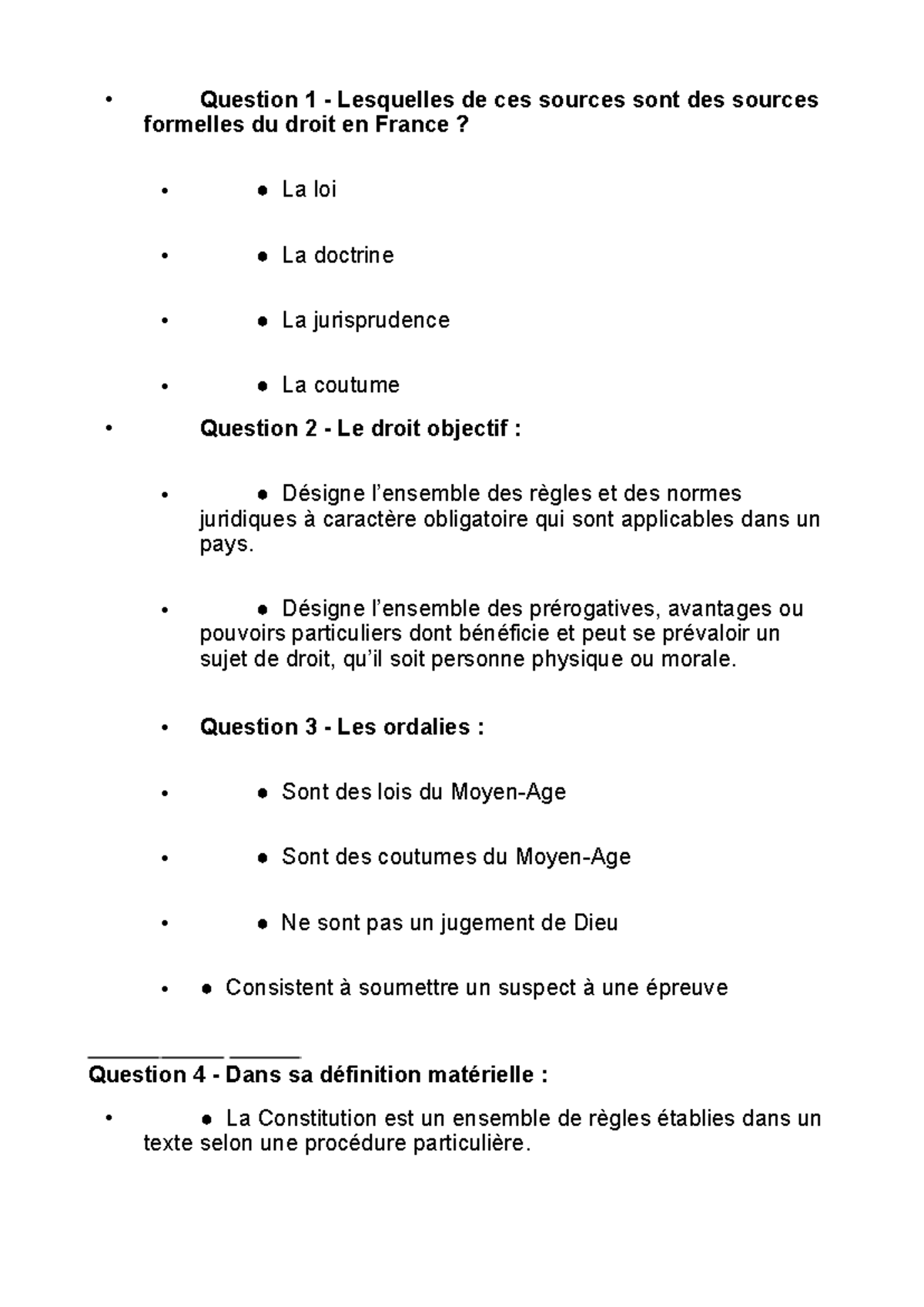 Réponses qcm 4 - QCM - Question 1 - Lesquelles de ces sources sont des sources formelles du ...