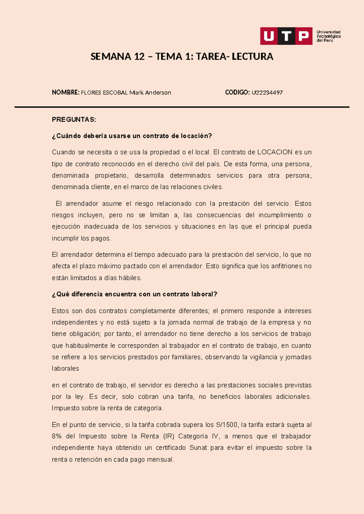 Semana 12 Preguntas - ASDASF - SEMANA 12 – TEMA 1: TAREA- LECTURA ...