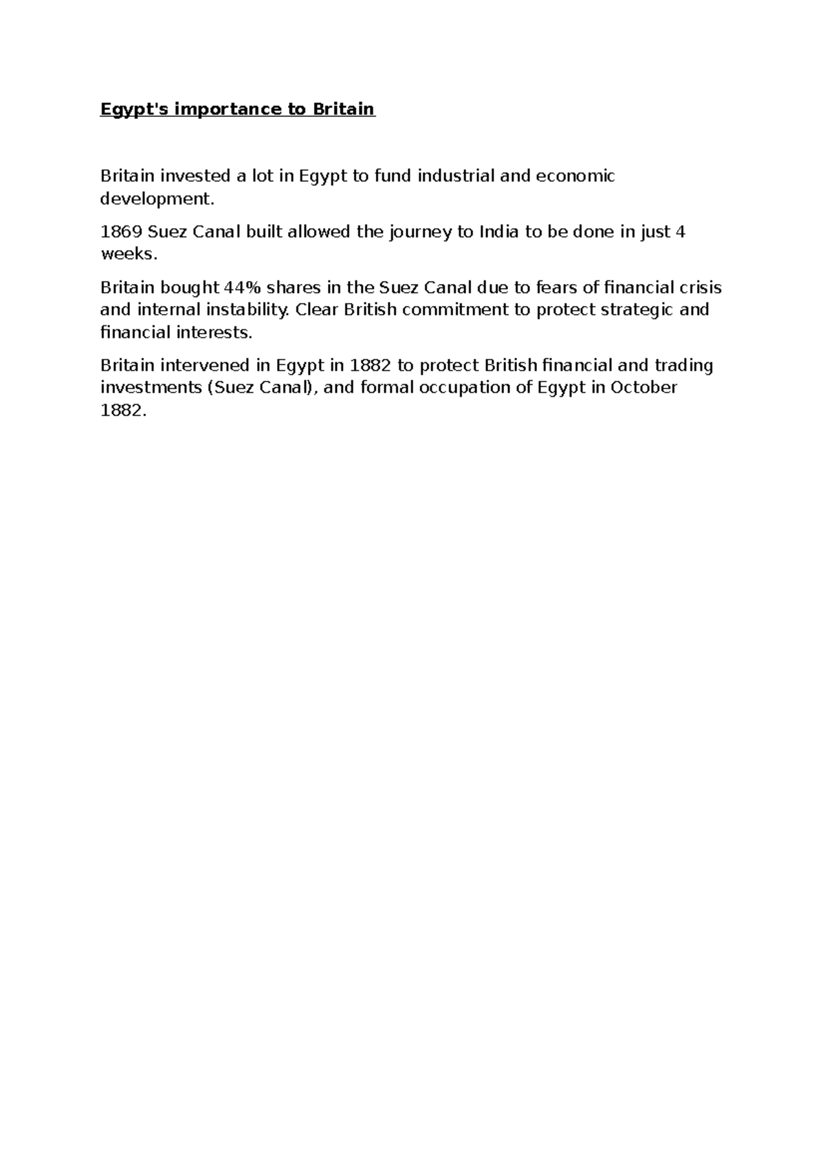 Egypt - Classnotes on a wide range of topics throughout the module of ...