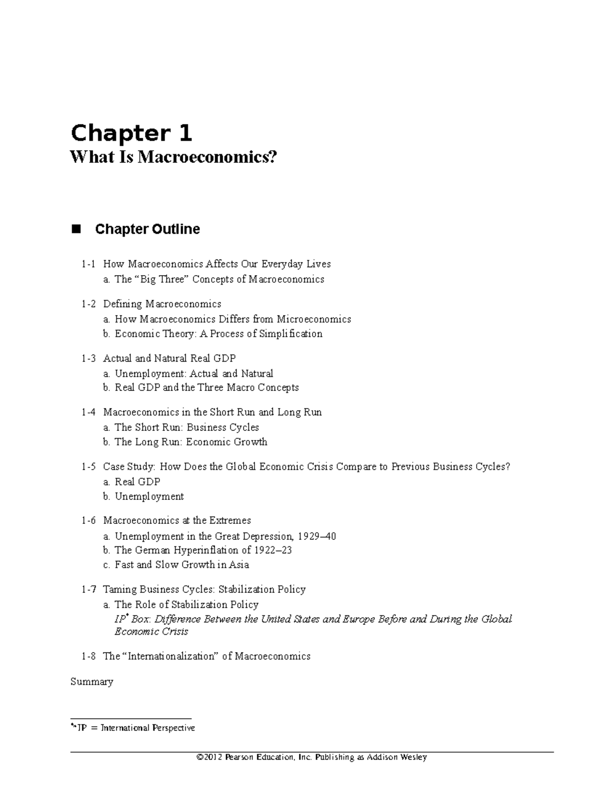 M01 GORD471X 12E IM C01 - solution - Chapter 1 What Is Macroeconomics ...