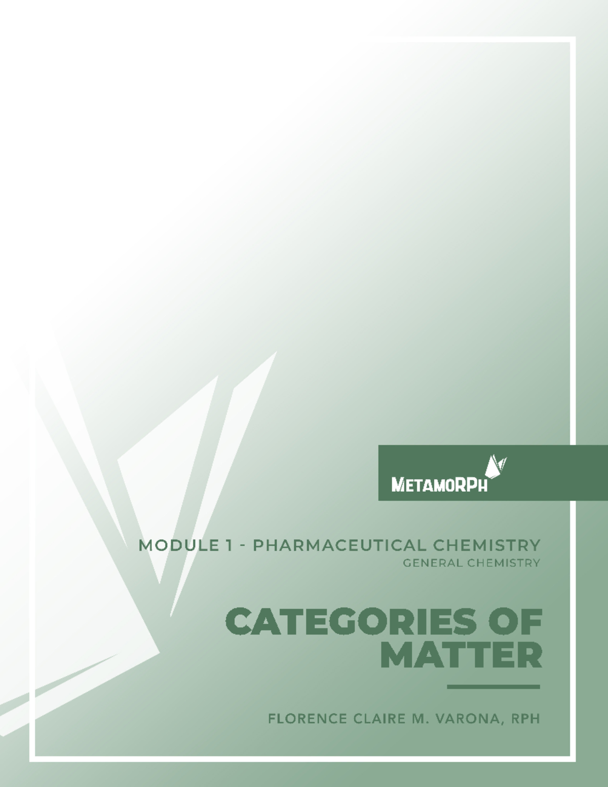 Handouts 1451 - General Chemistry - Part -5Measurements - CATEGORIES OF ...