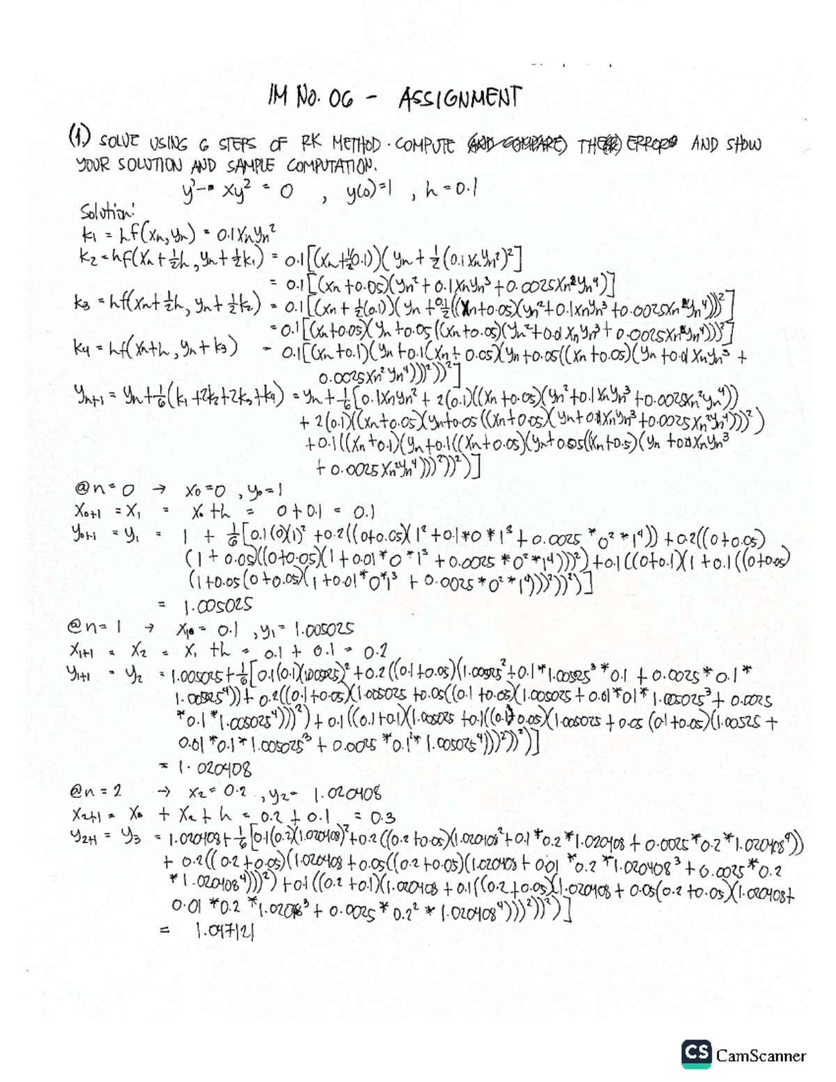 Advanced Mathematics - Assignment#6 - Mechanical Engineering - Studocu