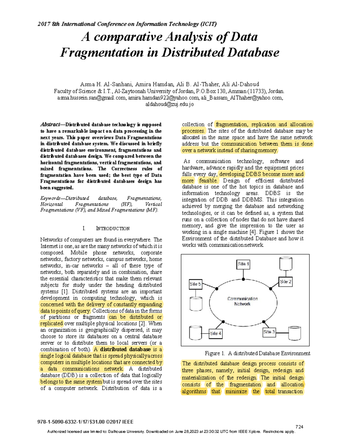 A Comparative Analysis Of Data Fragmentation In Distributed Database 978 1 5090 6332 1 17 31
