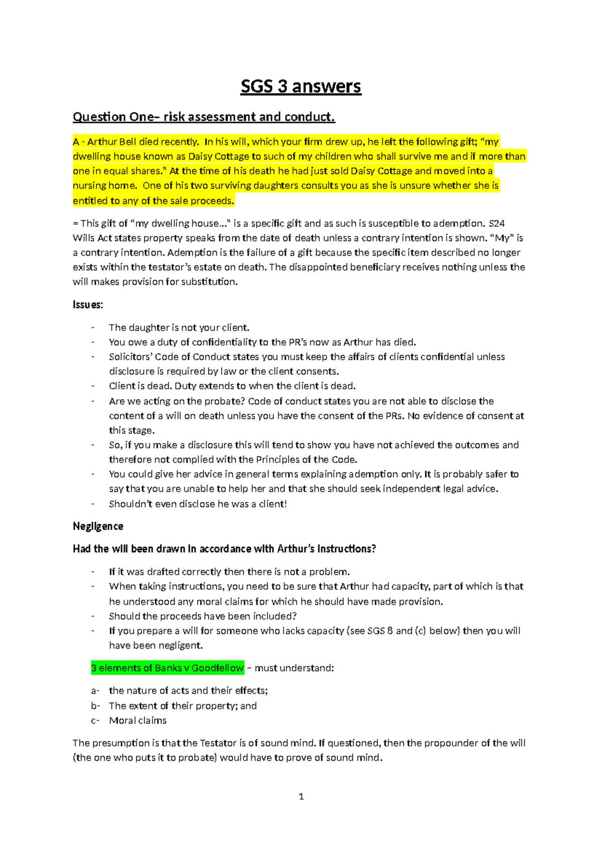 SGS 3 answers - SGS 3 main file notes - SGS 3 answers Question One ...