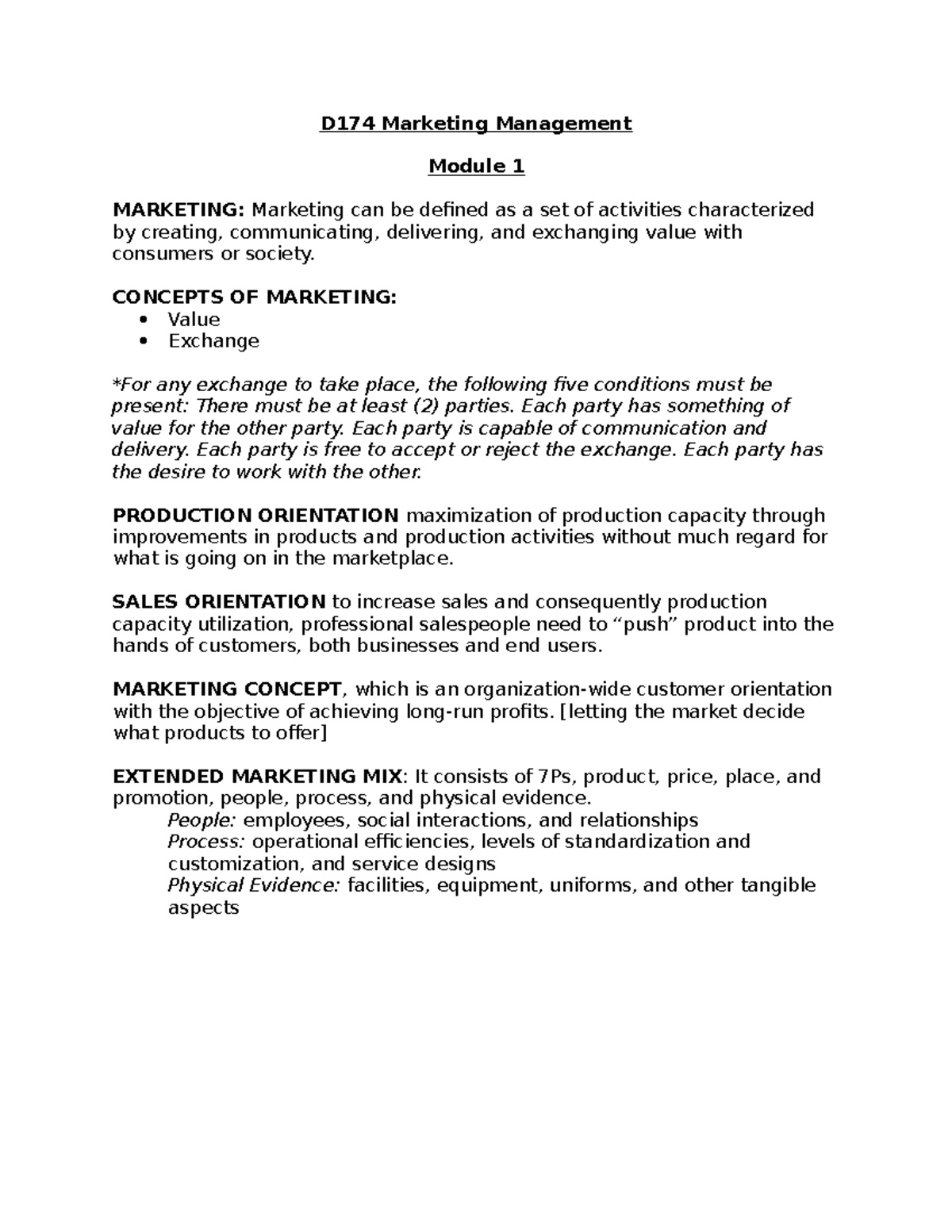 D174 Marketing Management - Comprehensive Study Guide - D174 Marketing ...