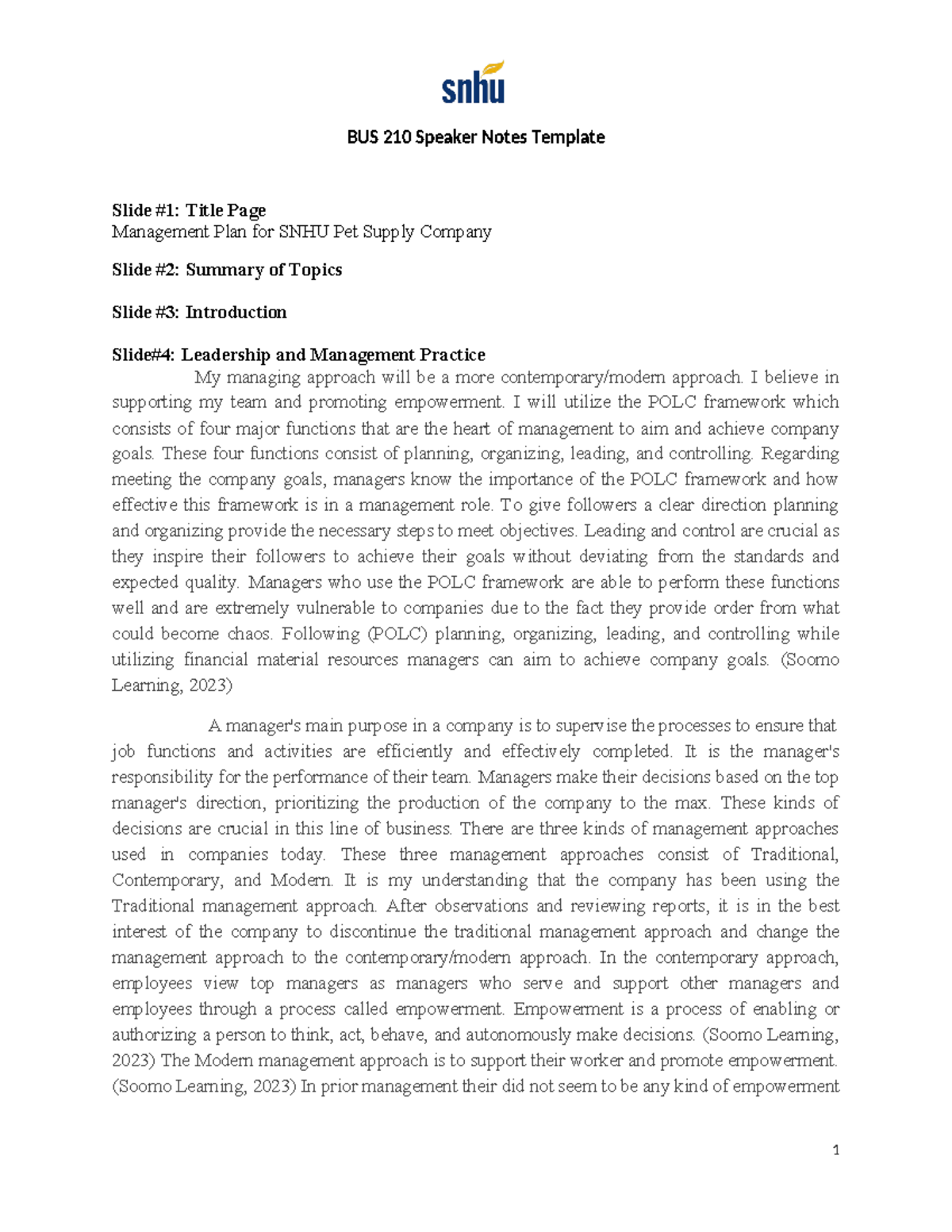 BUS 210 Speaker Notes Template - Copy - BUS 210 Speaker Notes Template ...