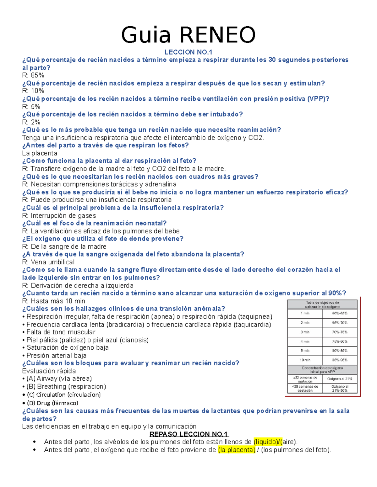 Guia Reneo MEL - Guia RENEO LECCION NO. ¿Qué porcentaje de recién ...