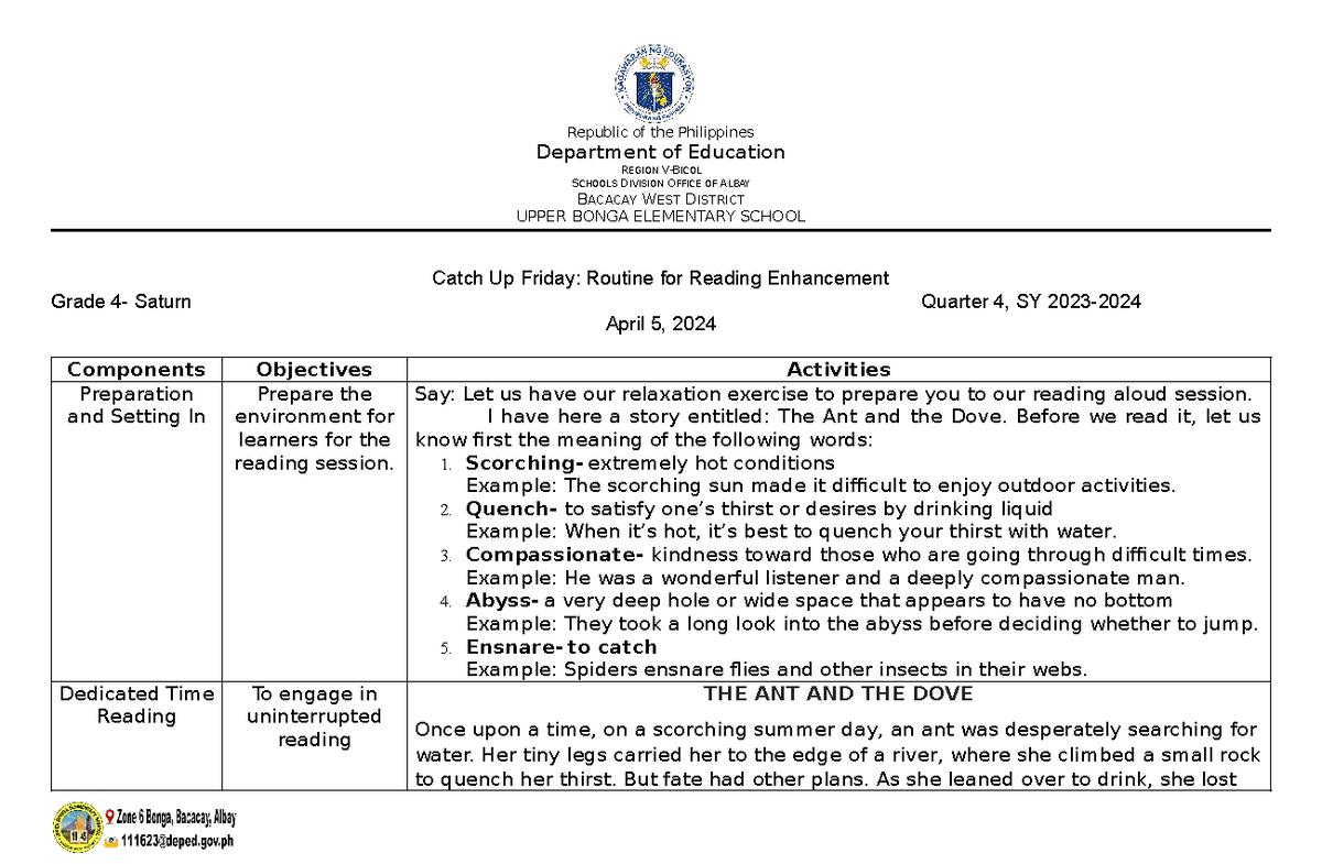 Catc-up-friday - Republic of the Philippines Department of Education ...