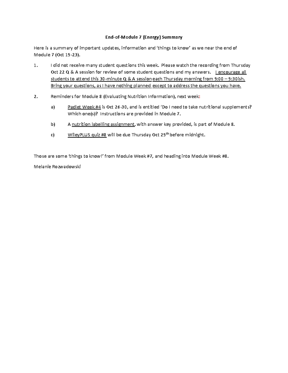 End-of-Module 7 Summary - End-of-Module 7 (Energy) Summary Here is a ...
